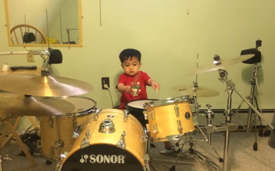 This 3-year-old Kid Is Indeed A Great Drummer. On His Early Age, How ...