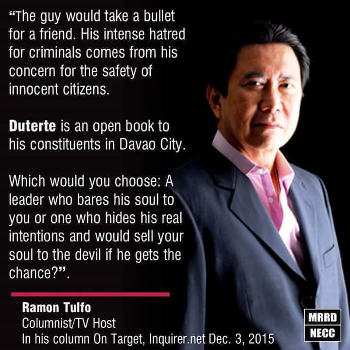 Ramon Tulfo: Duterte Supporters Should Be Vigilant; Needs More Budget ...