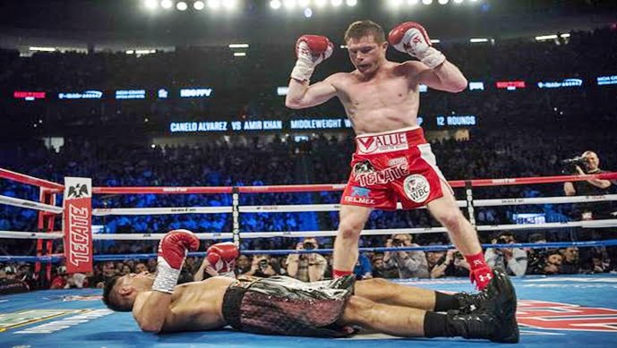 Canelo Alvarez Knocks Out Amir Khan In Title Fight