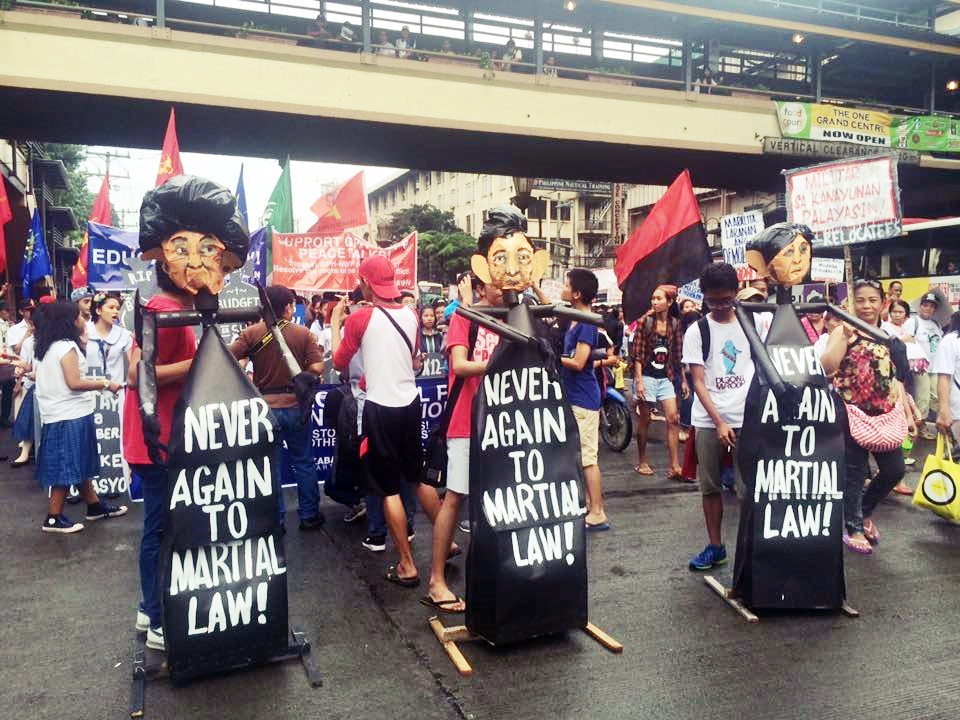 Youth Groups Protest During 44th Martial Law Anniversary