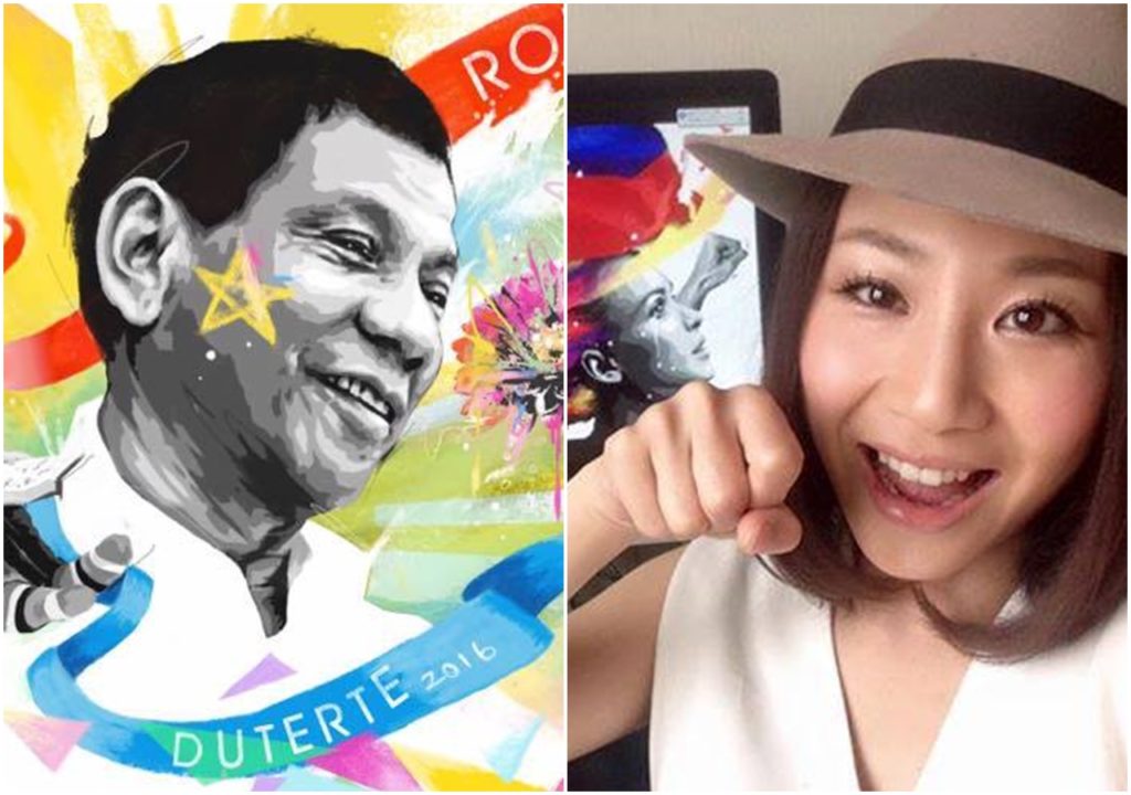Viral: Japanese Artist Paints A Portrait Of President Duterte