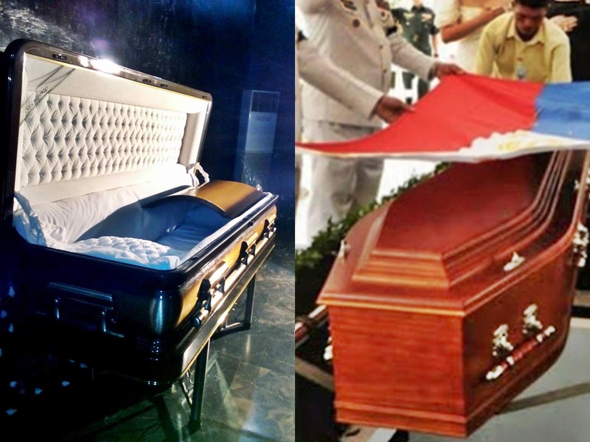 Marcos Buried In Simple Wood Coffin: Where's The Bronze Casket?