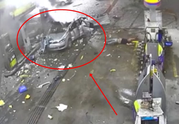 Explosion In Gas Station Allegedly Caused By Using Cellphone Captured ...