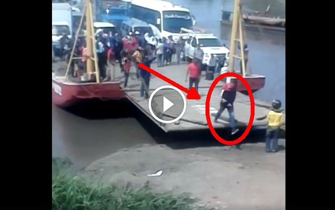 Man Failed to Properly Go Down From the Cargo Ship He Boarded (Video)