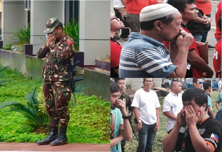 Photos Of Soldier, Civilians Crying As PH Flag Raised In Marawi On ...