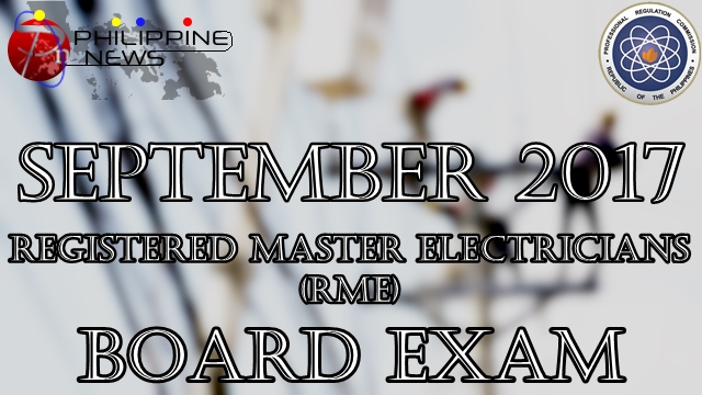 RESULTS: September 2017 Registered Master Electricians (RME) Board Exam ...