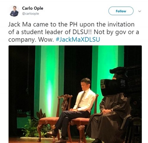 Alibaba Founder Jack Ma Delivers Speech At De La Salle Manila