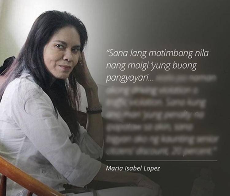 Maria Isabel Lopez Reacts On Her LTO Case Over ASEAN Lane Violation