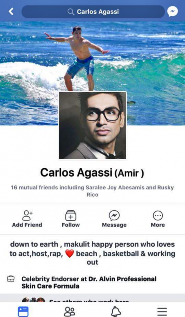 Facebook Page Calls Out Carlos Agassi For Allegedly Hitting On Random Women