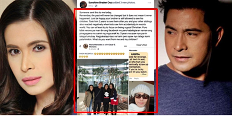 Sunshine Cruz Hits Cesar Montano's Sister After Intriguing Reaction On ...