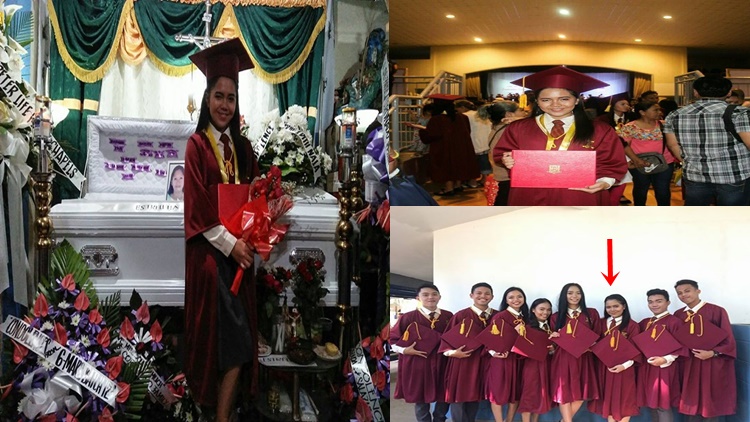 Heartbreaking Photo Of Graduate Posing Next To Her Mother’s Casket ...