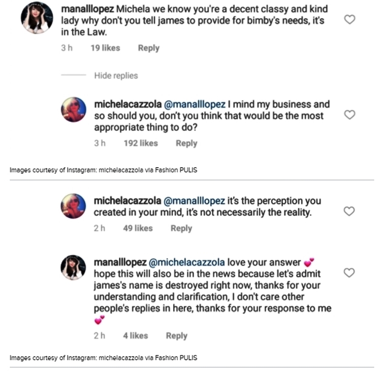 Michela Cazzola Finally Reacted To Brewing Issue Between James Yap ...
