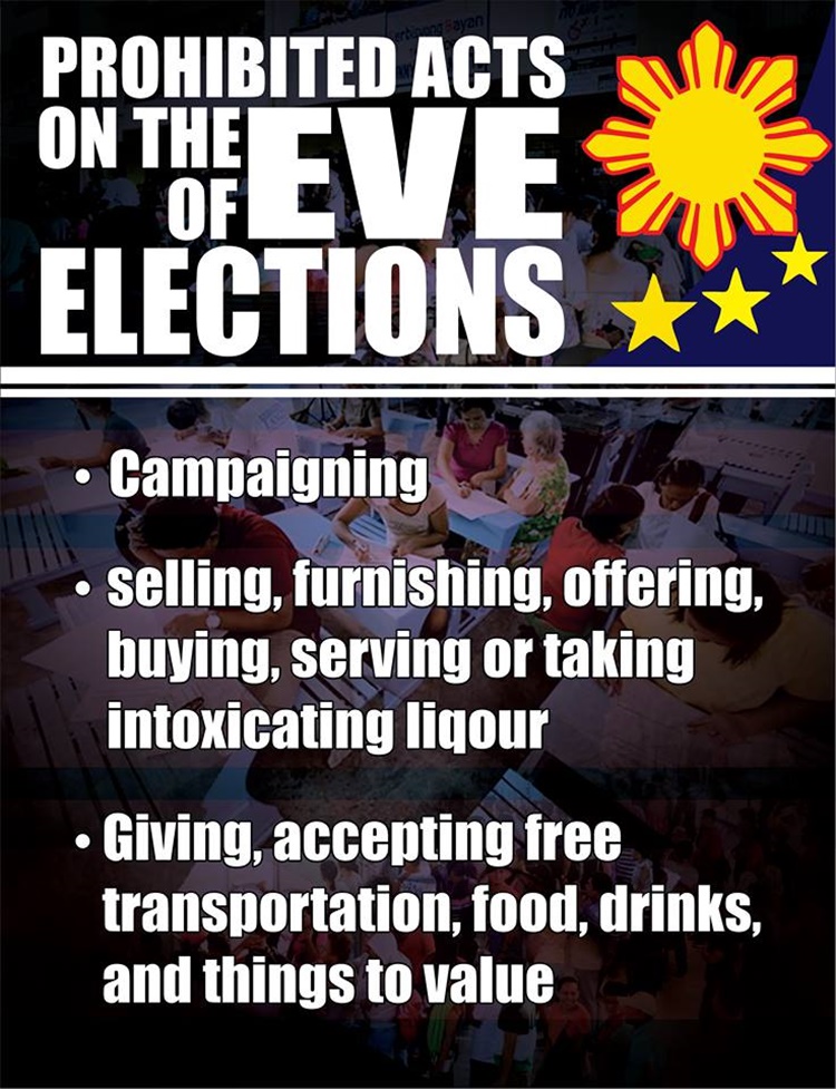 Prohibited Acts Starting On Eve Before The Barangay & SK Elections