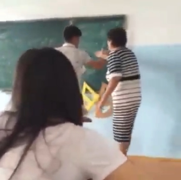 Rude School Teacher Abusing Student Inside The Classroom Caught On Camera