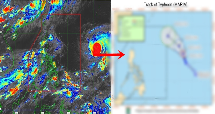 PAGASA Releases Track Of Typhoon Maria As It Enters PH On Monday