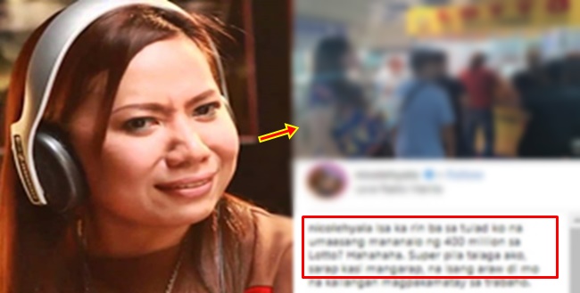 DJ Nicole Hyala Posts Photo Taken In Front Lotto Booth With This Caption
