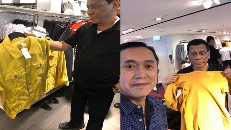 Duterte Photos Choosing “Yellow” Clothes In Hong Kong Elicits Comments
