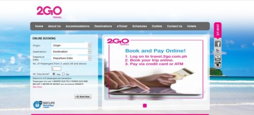 2Go Online Booking: How To Book Travel Ticket Online