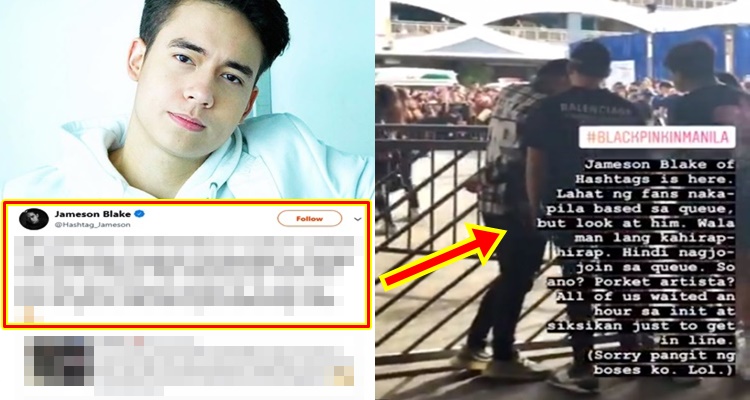 Jameson Blake Speaks Following Issue During BlackPink Concert