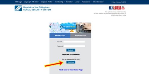 SSS Online Member Registration: How To Register For User ID