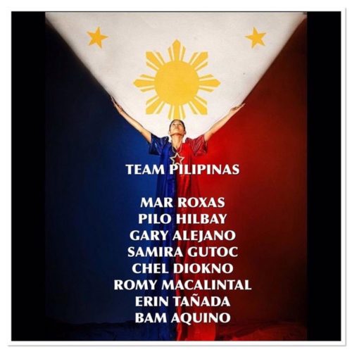 Mar Roxas & 7 Senatorial Candidates' Poster Against National Flag Code?