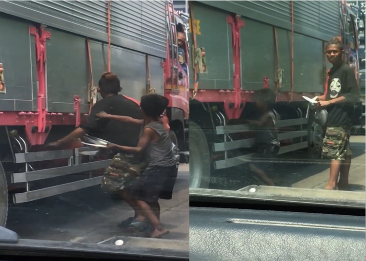 Young Kids Stealing Truck Parts in Broad Daylight Caught on Camera