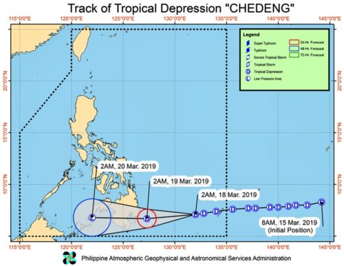 Chedeng Update: TD Enters PAR, Signal No.1 Raised In 6 Areas