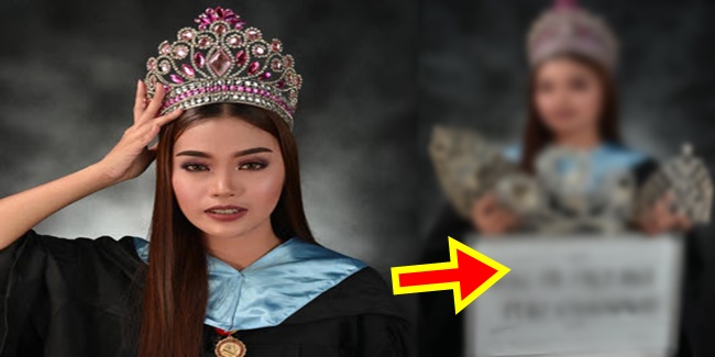 Beauty Queen Poses W/ Crowns For Graduation Photo Goes Viral