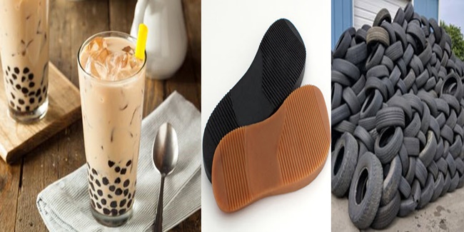 Fake Bubble Tea Pearls Made From Shoe Soles, Old Tires?