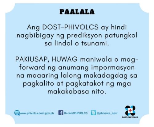 Phivolcs Warns Against "Unconfirmed and Unreliable" Earthquake Reports