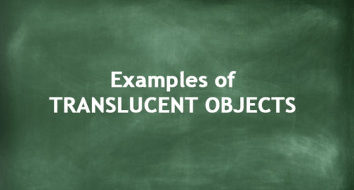 TRANSLUCENT EXAMPLES - Examples Of A Translucent Object