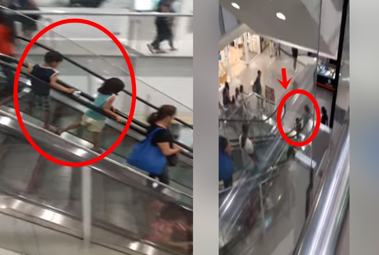 Terrifying Video of Young Street Kids Sliding Down in Escalator Goes Viral