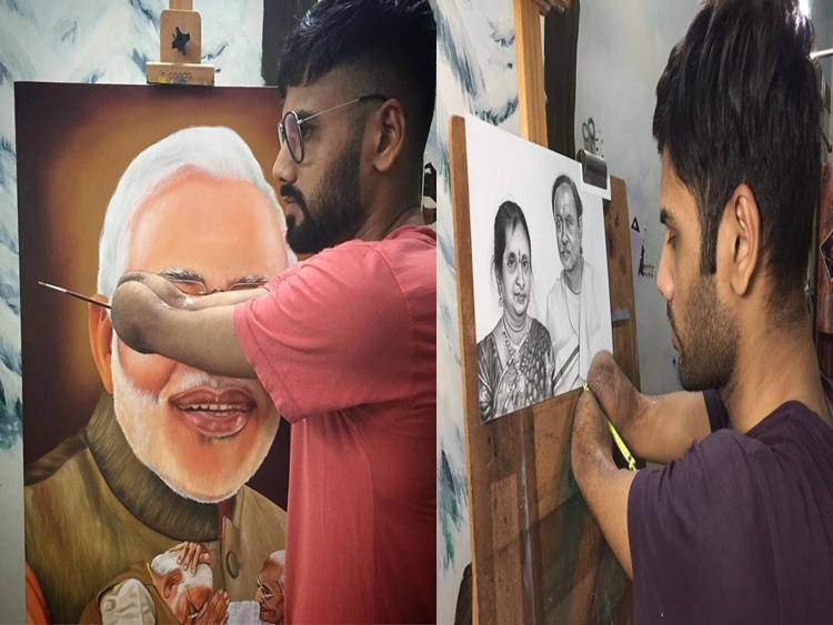Handless Artist Uses Arms to Paint Amazing Arts After Losing Hands To ...