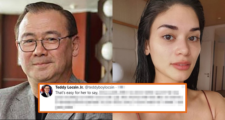 Teddy Locsin on Pia's view on 'Imperfections': 'Easy for her to say'