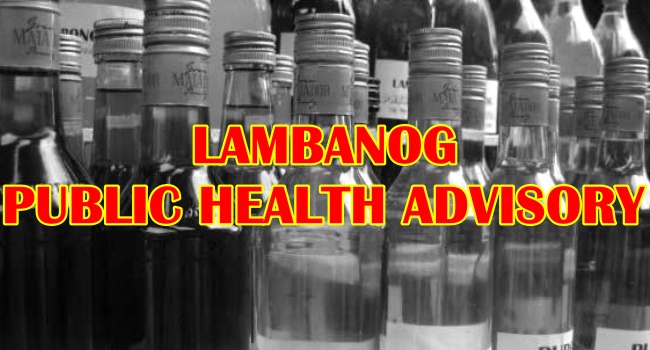 Public Health Advisory: How To Know If Lambanog Is Safe To Drink