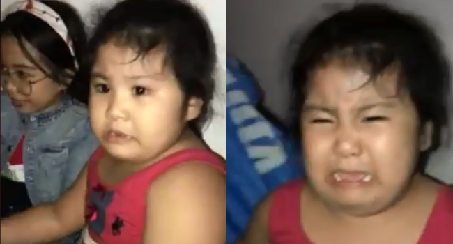 Baby Girl Keeps Dancing While Crying After Being Teased Of Ghosts