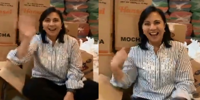 Leni Robredo Teases 'Mocha' While Packing Relief Goods For Taal (Video)