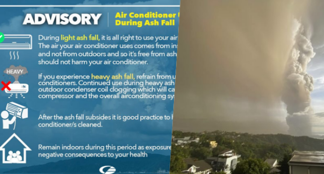 Stop Using Aircon In Heavy Ashfall Says Industry Experts