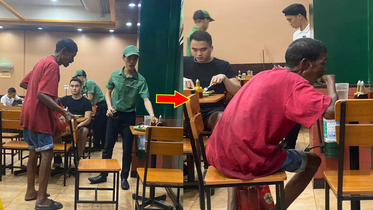 Mang Inasal Crew Who Fed Elder Beggar Inside Store Amaze Netizens