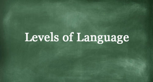 Levels Of Language - The Two Levels And Meaning