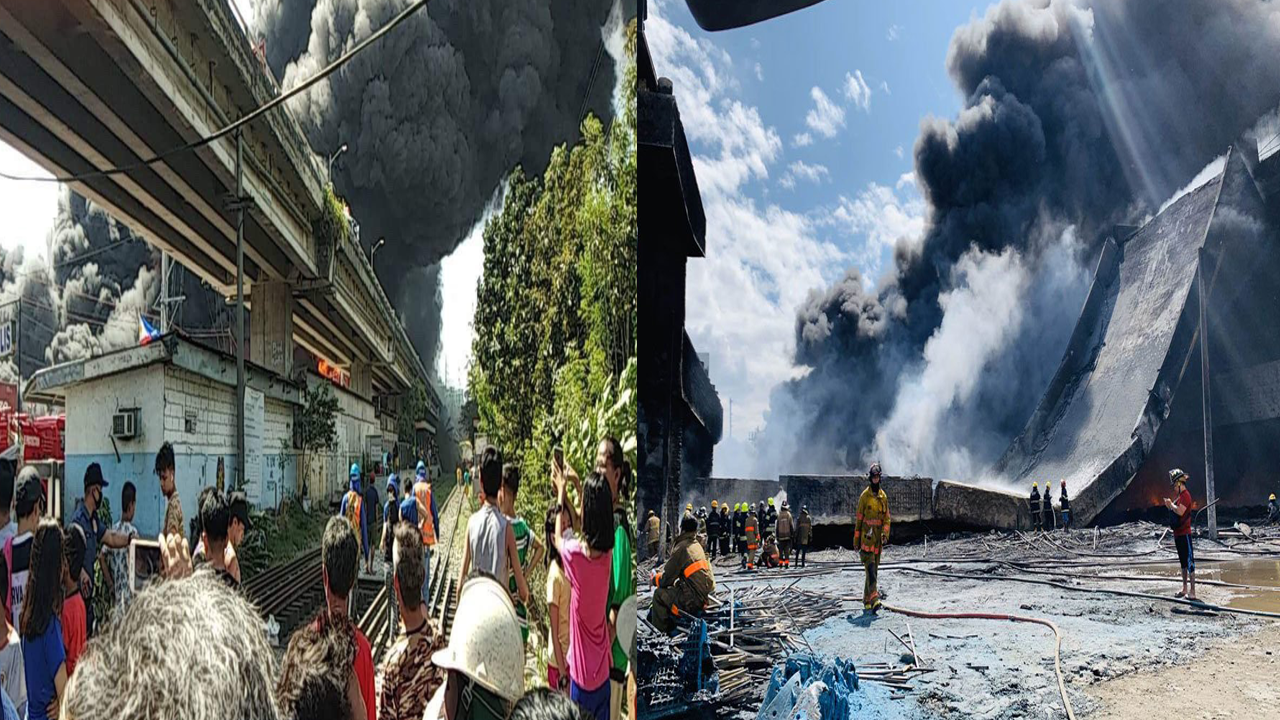 Portion of Skyway Stage 3 Collapses Amid Raging Fire in Pandacan