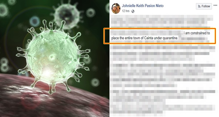 Cainta Community Quarantine Declared By Mayor Due To COVID-19