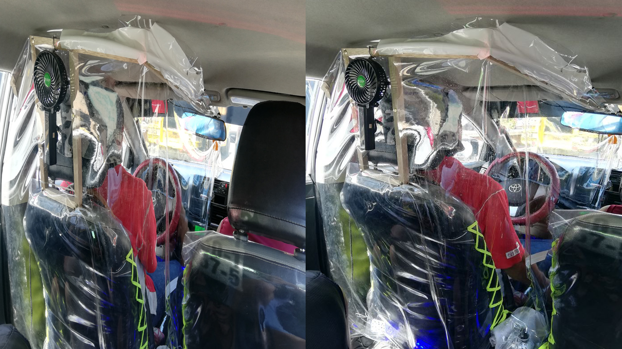 Taxi Driver Made Creative Protection Inside Taxi for COVID-19 Prevention