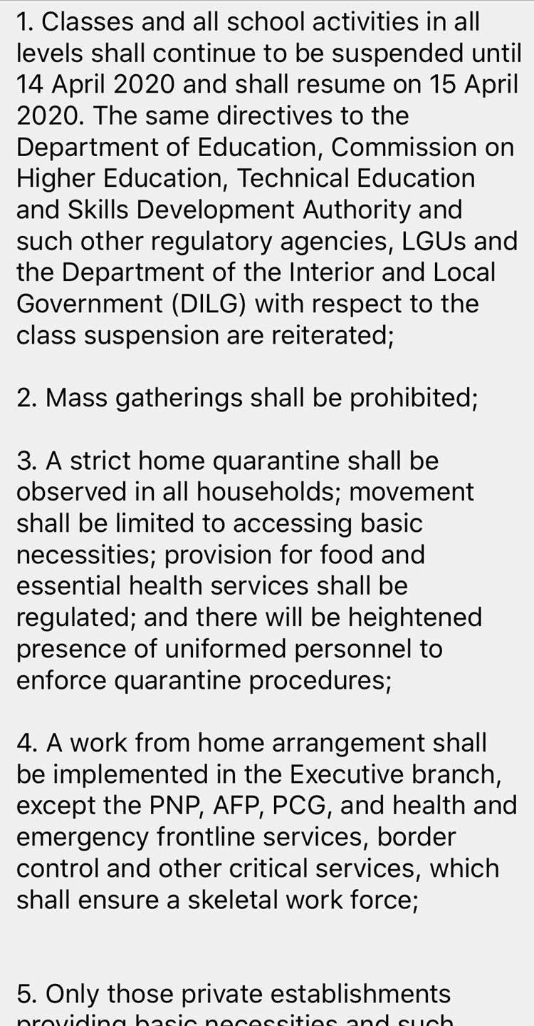 Enhanced Community Quarantine Guidelines Amid COVID-19 Released