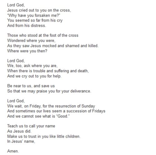 Good Friday Prayer - Holy Week 2020