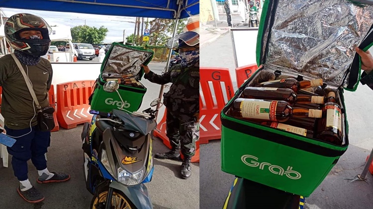 Grab Food Rider Caught by Authorities Delivering Alcoholic Drinks to ...