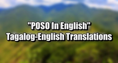 POSO IN ENGLISH - Tagalog To English Translations