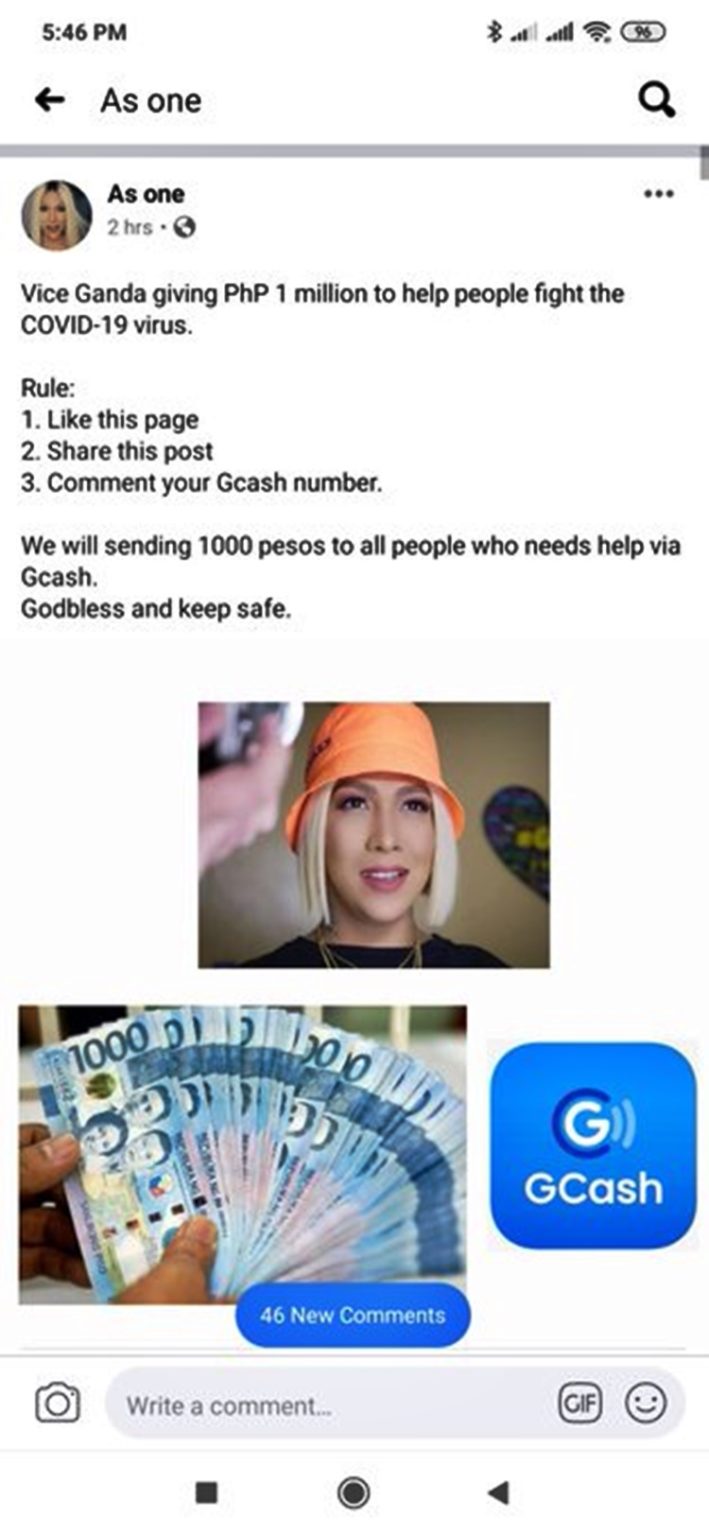 Vice Ganda Reacts To Facebook Post Saying He's Giving Away P1 Million