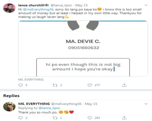 Miss Everything Receives Financial Aid From Fans