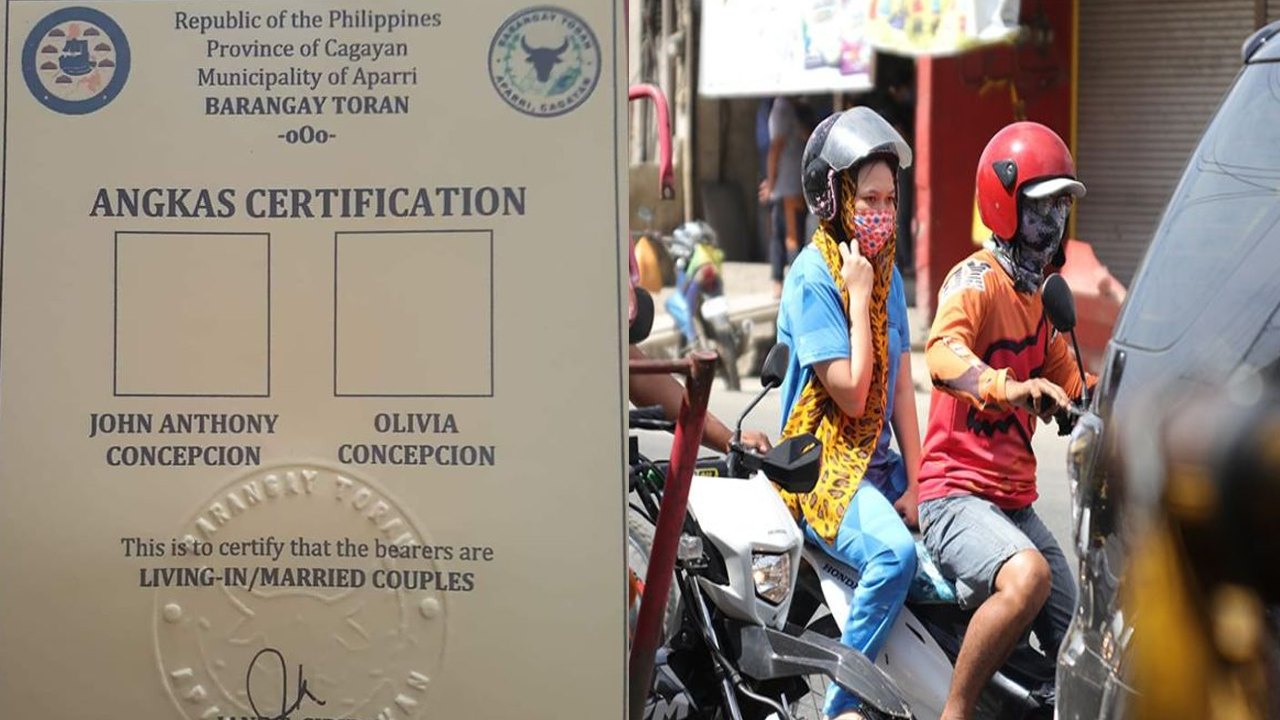 LGU Approves Angkas Certification ID for Married Couple in Cagayan